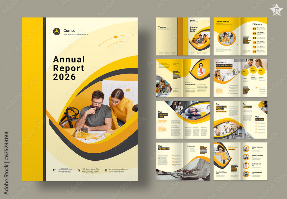 Annual Report Layout Stock Template | Adobe Stock