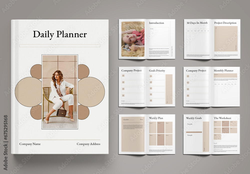 Daily Project Planner Stock Template | Adobe Stock