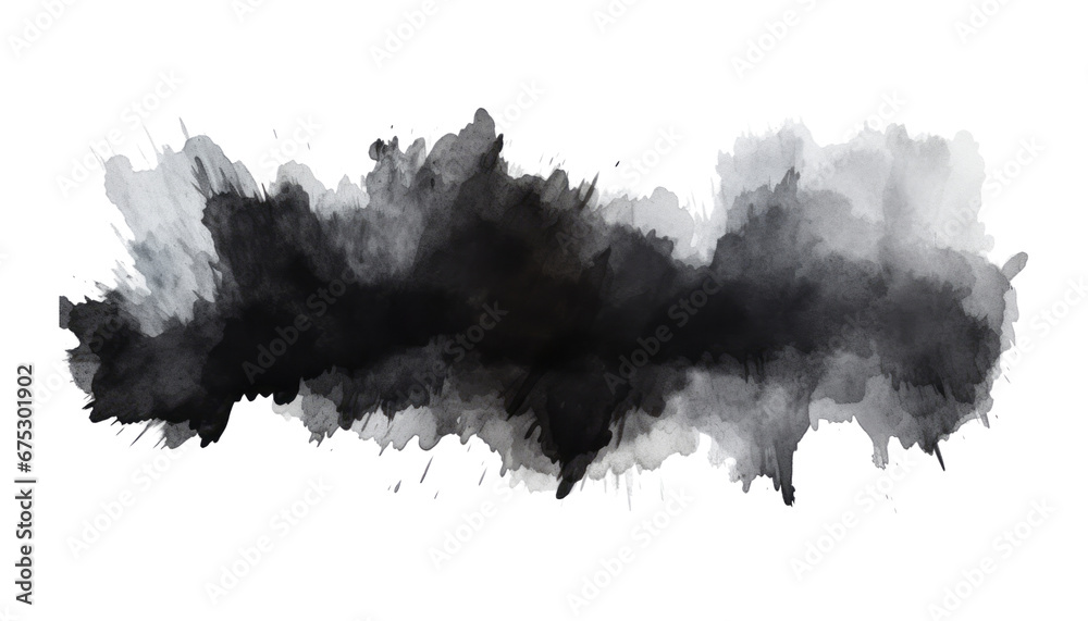black splash paint isolated on transparent background cutout Stock ...
