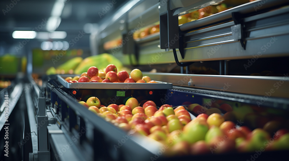 a fruit sorting machine in a factory. Stock Photo | Adobe Stock