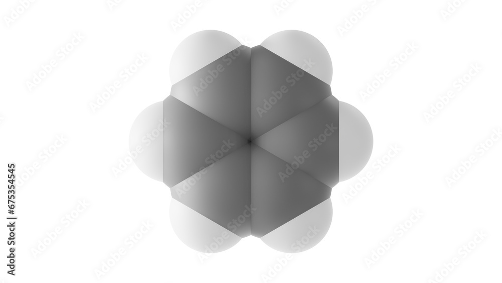 benzene molecule, aromatic hydrocarbon, molecular structure, isolated ...