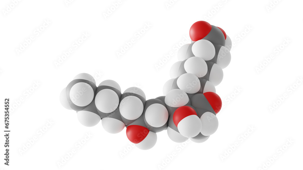 prostaglandin e1 molecule, alprostadil, molecular structure, isolated ...