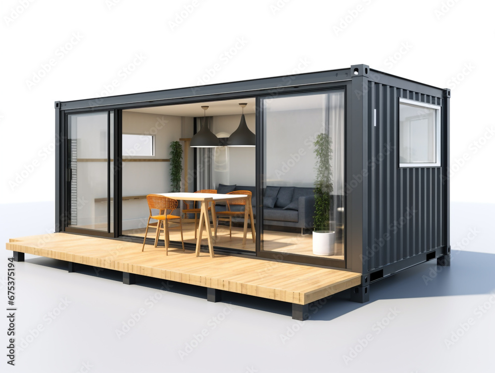 A small house made from a shipping container. Simple design and fast ...