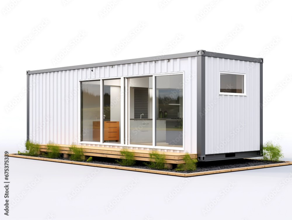 A small house made from a shipping container. Simple design and fast ...