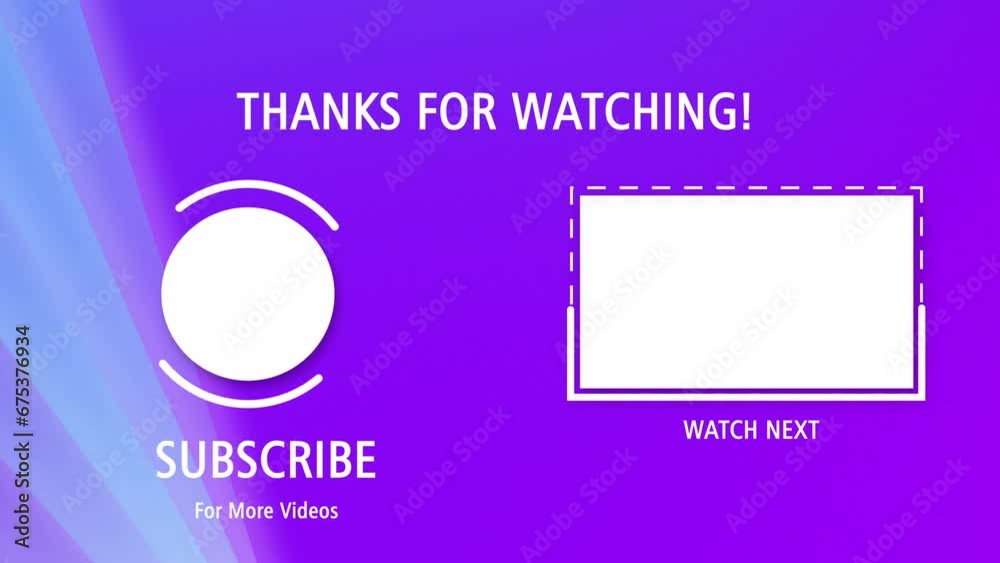 YouTube end card ending screen motion graphics. YouTube End Screen, End ...