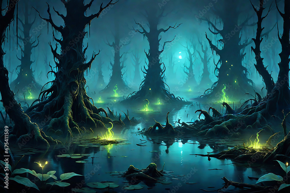 fairy background,2D cartoon background. Stock Illustration | Adobe Stock