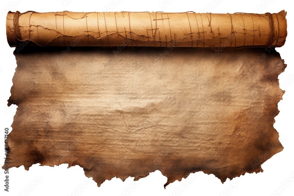 Open ancient parchment scroll, old paper texture, Generative AI Stock Illustration | Adobe Stock