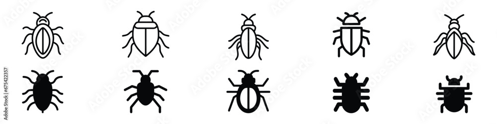 Dust mite icon, Mite, Parasite tick linear icon. Mite vector icon on ...