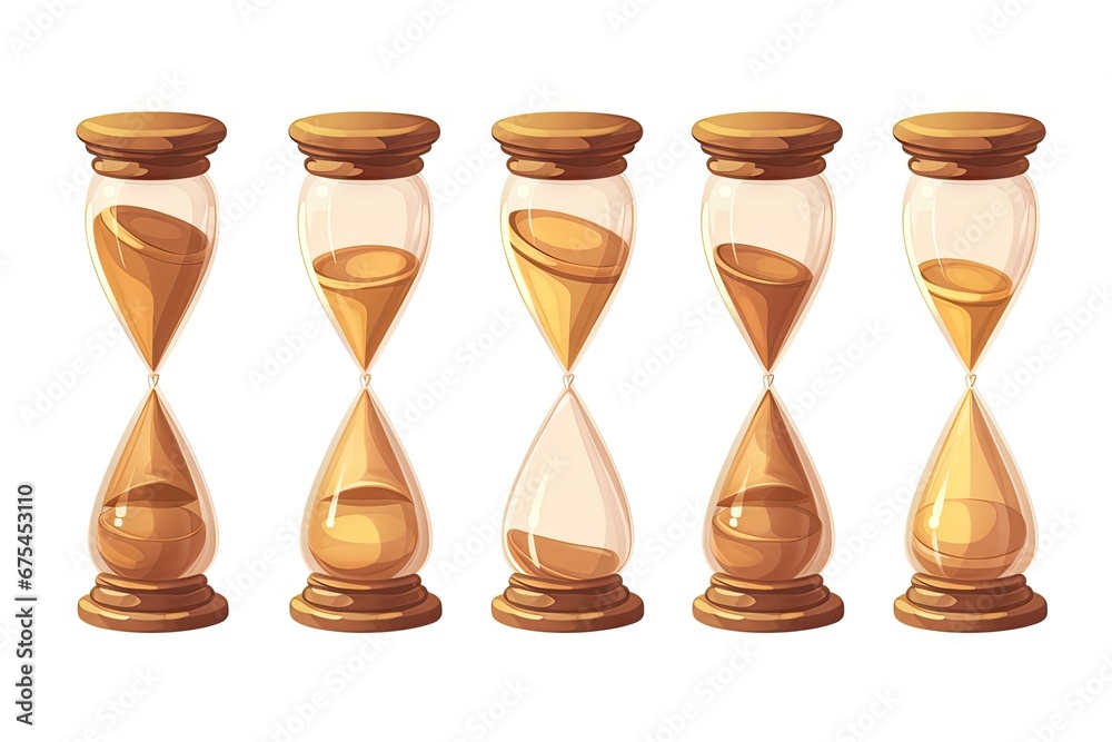 Simple Hourglass Collection, Sand Clocks for Sprite Sheet Animation ...