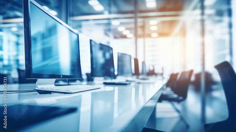 Blurred modern office background. Technology concept Stock Photo ...