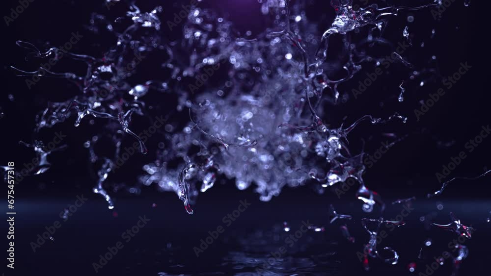Water electric splash 3d logo reveal fully editable template. vídeo de Stock | Adobe Stock