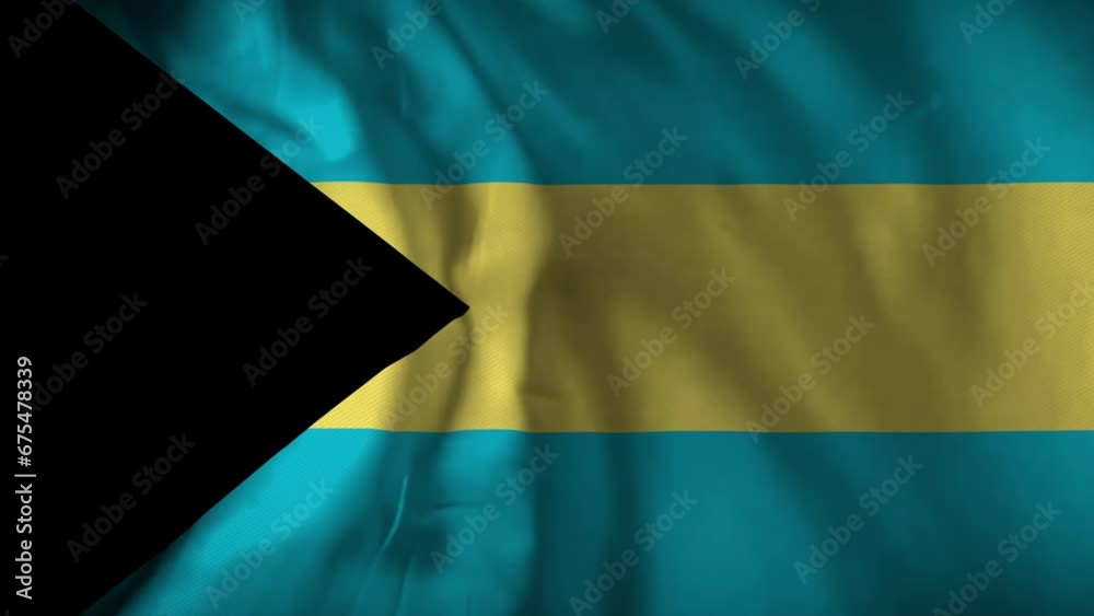 Bahamas flag waving animation, official colors. Bahamas Flag Close Up ...