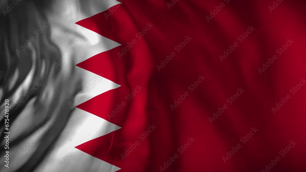 Bahrain flag waving animation, official colors. Bahrain Flag Close Up ...
