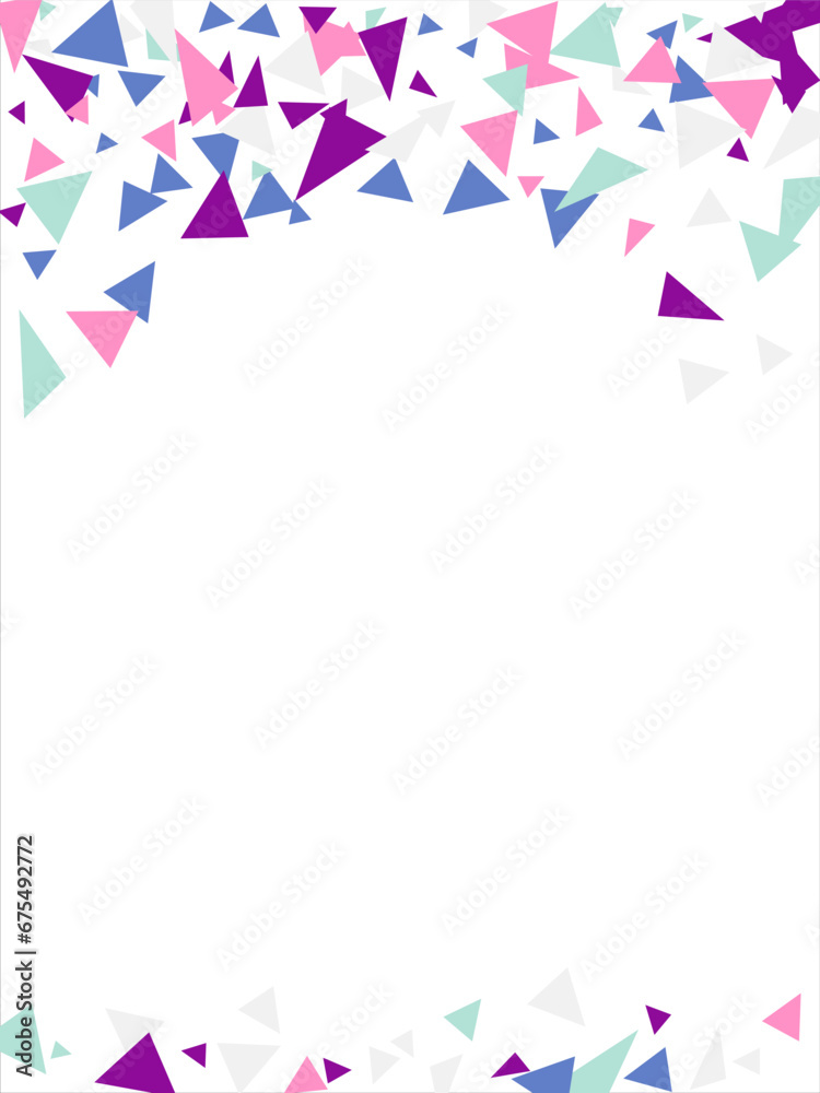Frame of colored triangles abstract geometric pattern. Can be used as ...