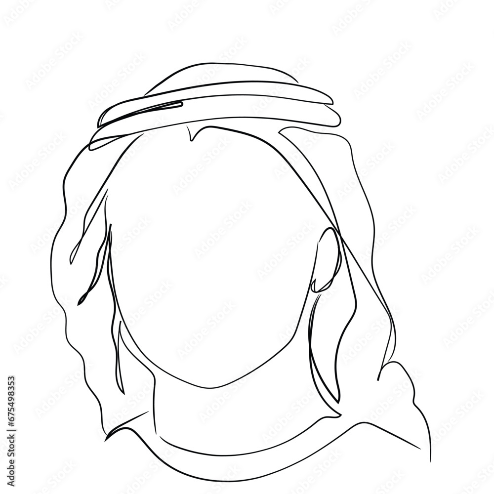 Hand draw line art vector of arab brotherhood gesture. UAE culture ...