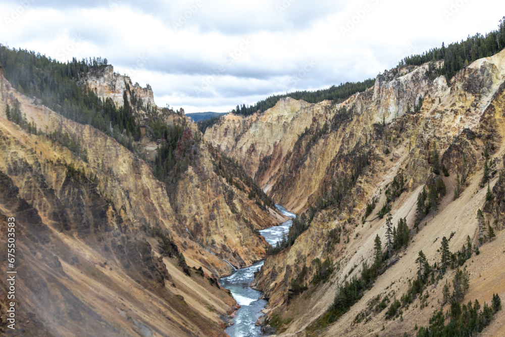 Top of the most famous waterfall in Yellowstone National Park is the ...