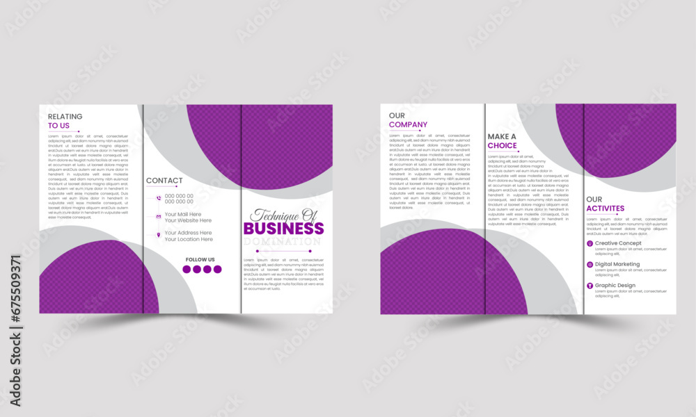 Creative business Trifold Brochure Design Layout , Tri fold Brochure ...