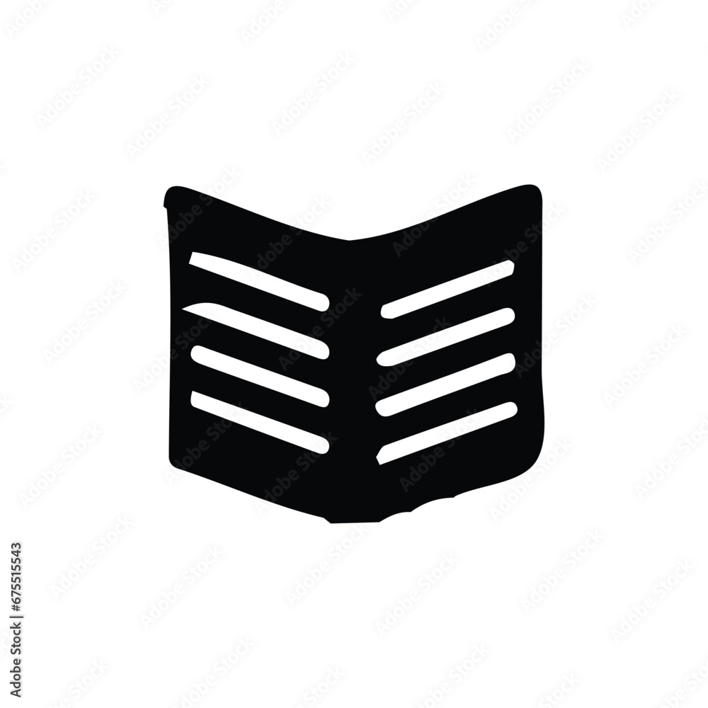 Brochure icon. Simple style brochure printing theme poster background ...