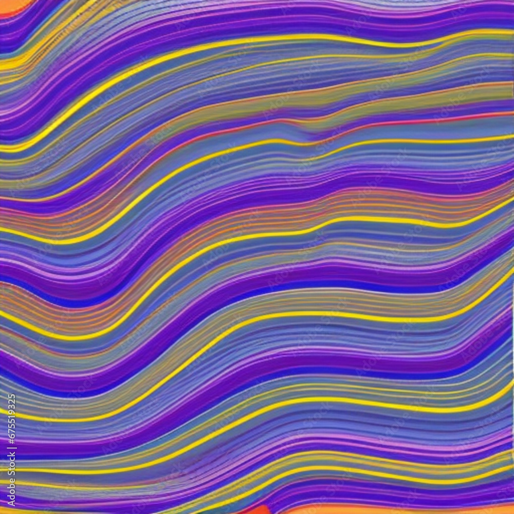 Motley pied stripes, waves, lines, curls and bumps. Abstract beautiful ...