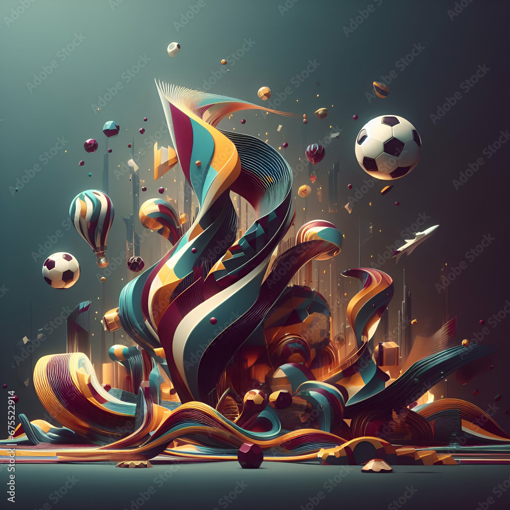 Spinning Abstract FIFA World Cup Soccer Football, Tryout Field Tuesday ...