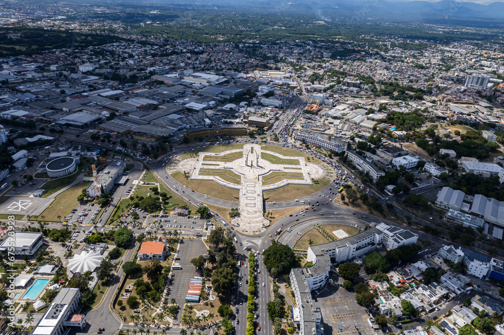 Aerial view of the Santo Domingo, Capital Of Dominican Republic, its ...