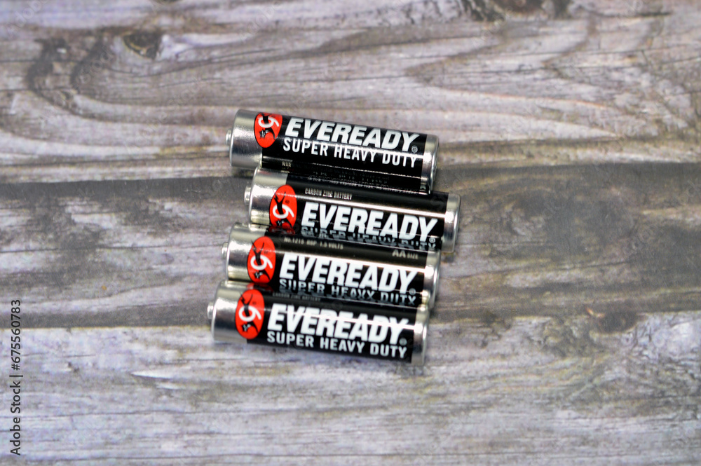 Cairo Egypt, November 6 2023: Eveready super heavy duty longer lasting ...