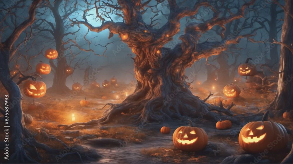 Halloween fantasy, blacklight, ghost, vampire, werewolf, cute ...