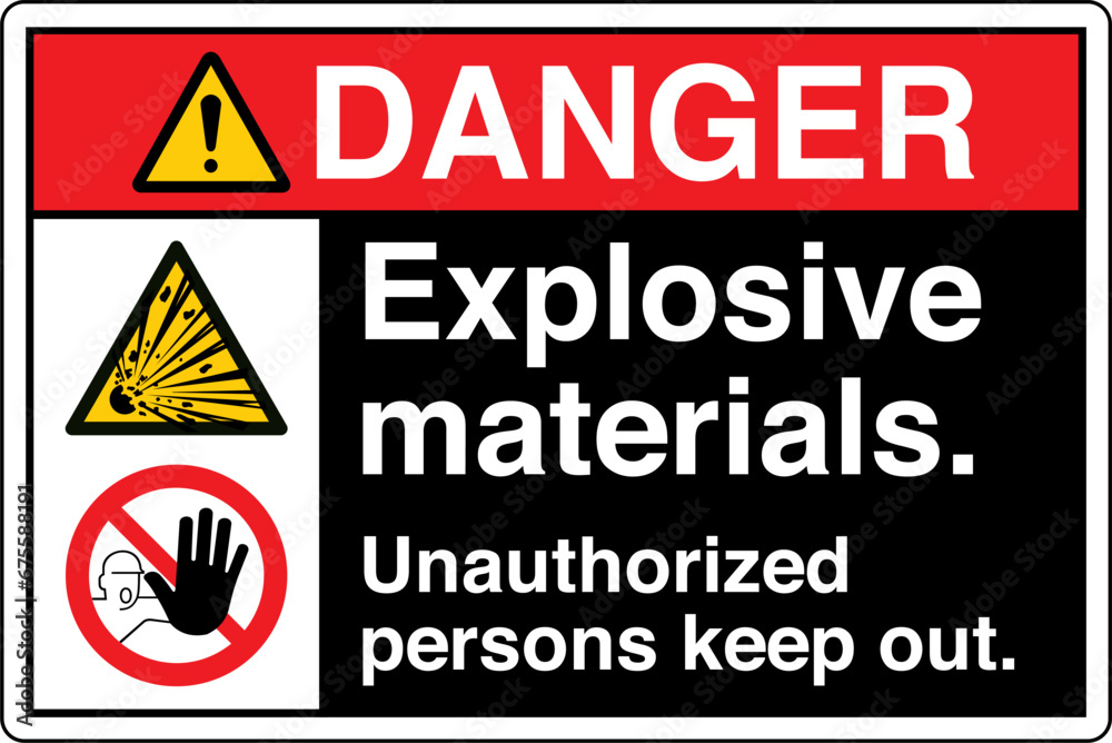 Stockvector NSI Z535 Safety Sign Marking Label Symbol Pictogram ...