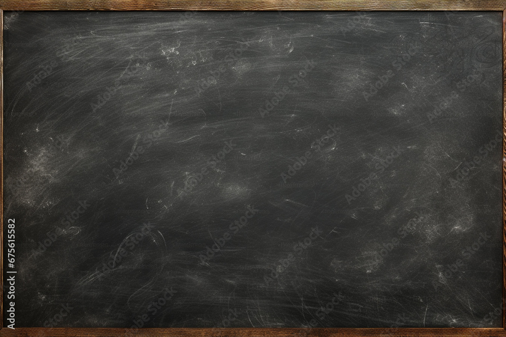 The close up detail and texture of a blank chalkboard horizontal ...