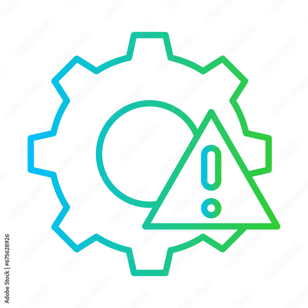 Management failure performance business icon with blue and green ...