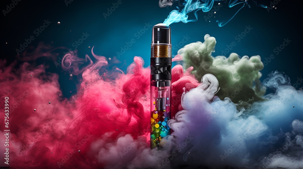 Electronic Cigarette in Epic cinematic teaser. Generated AI Stock ...