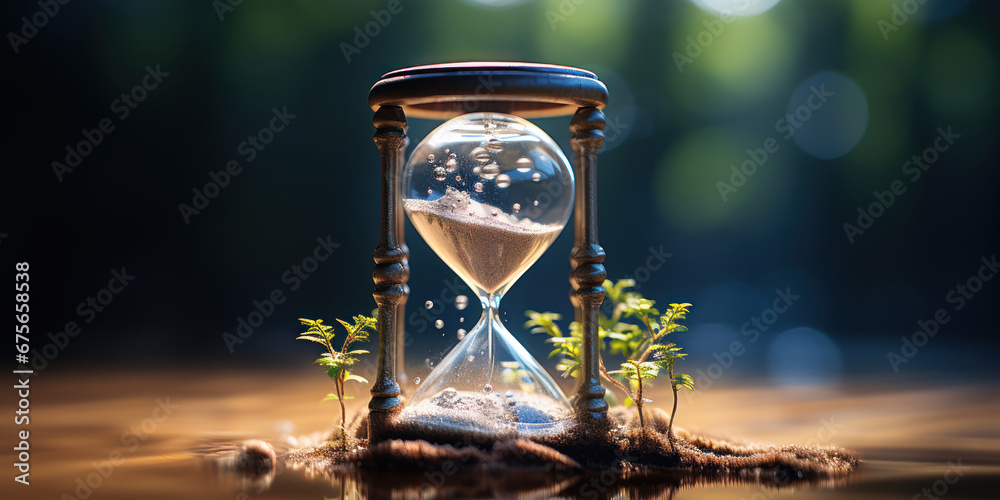 Time seems to flow with the water, nurturing the tiny tree in this ...