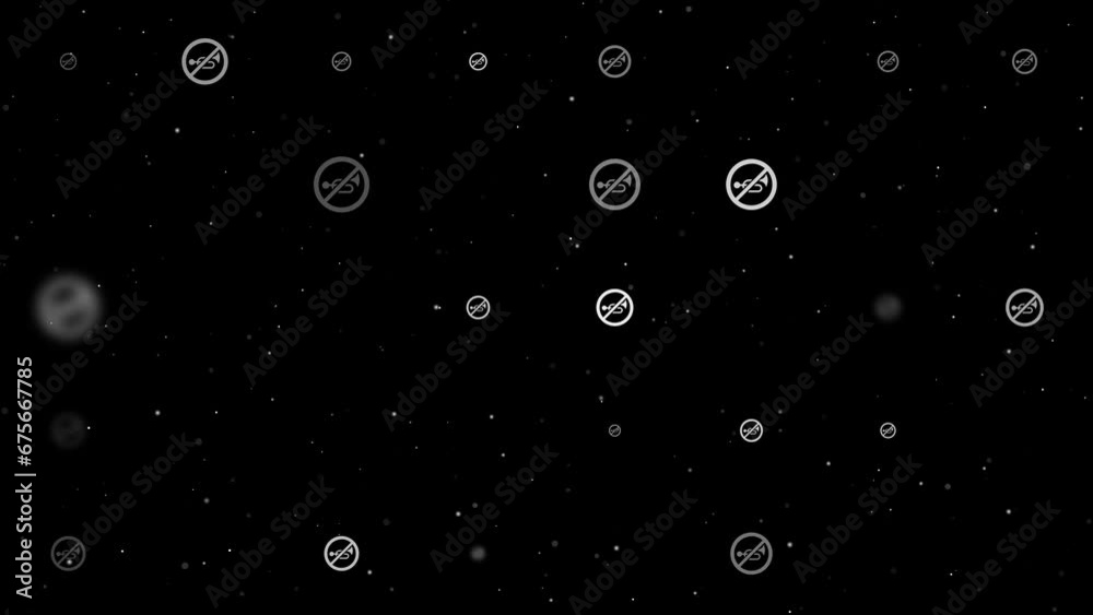 Video Stock Template animation of evenly spaced horning prohibited ...