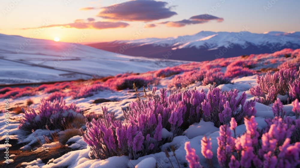 New England Winter Wonderland Colorful Lavender, Gradient Color ...