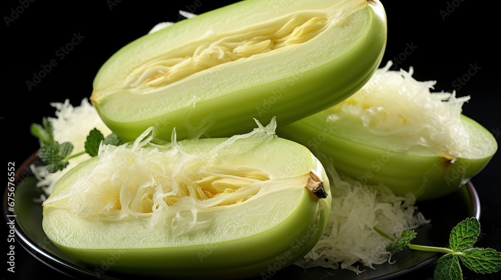 Winter Melon Known Wax Gourd Ash, Gradient Color Background, Background ...