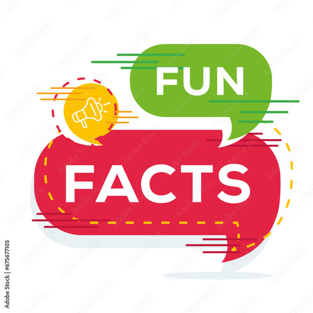 (Fun facts) text written in speech bubble, Vector illustration. Stock ...