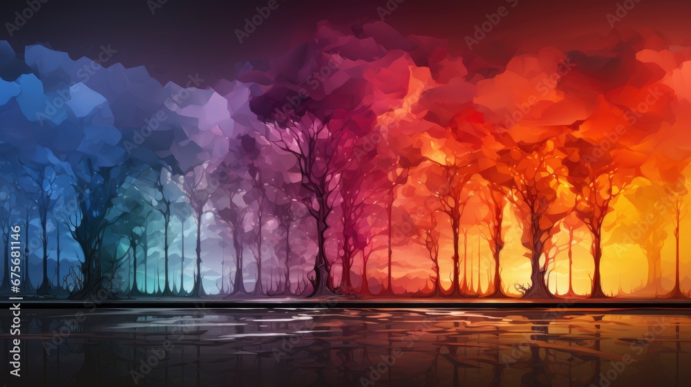 6 Dead Trees Dry Tree Collection, Ultra Bright Colors, Background ...