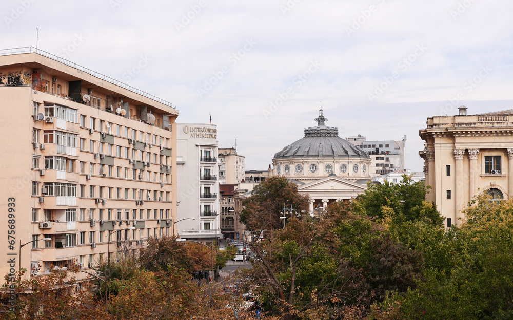 Bucharest, Romania - 30 October 2023: Landmarks of Bucharest during ...