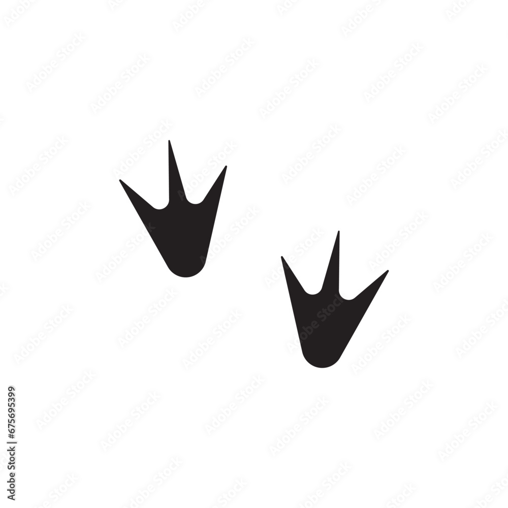 duck footprint icon vector Stock Vector | Adobe Stock