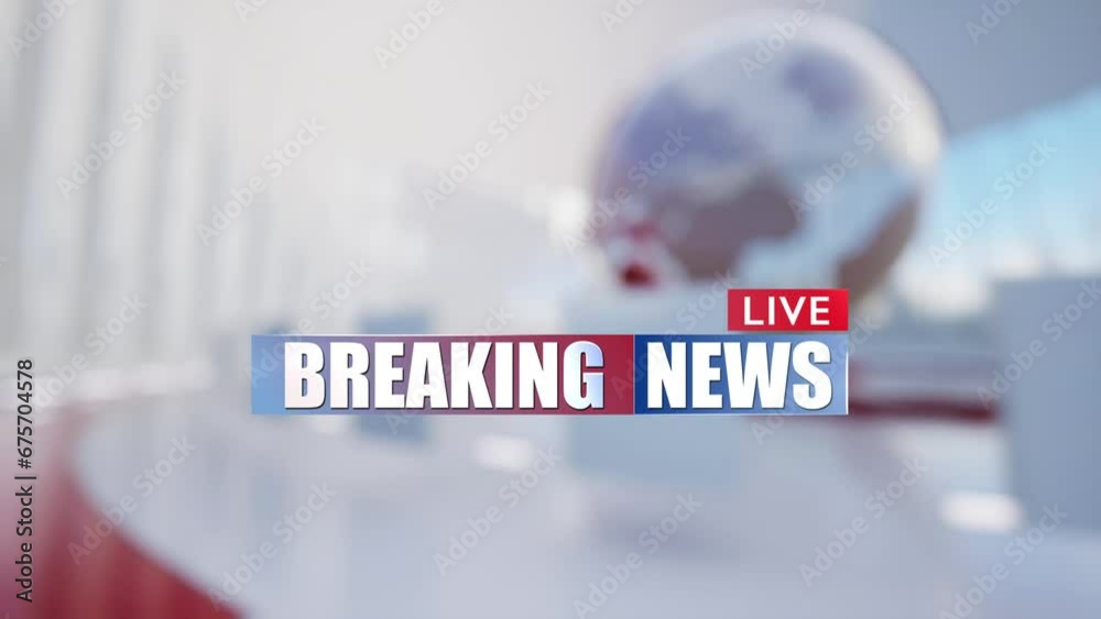 Global Earth Rotating Digital World Breaking News Studio Background For ...