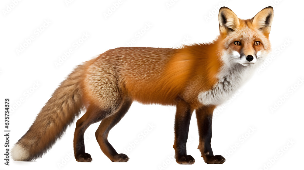 red fox isolated on transparent background, PNG Stock Illustration ...