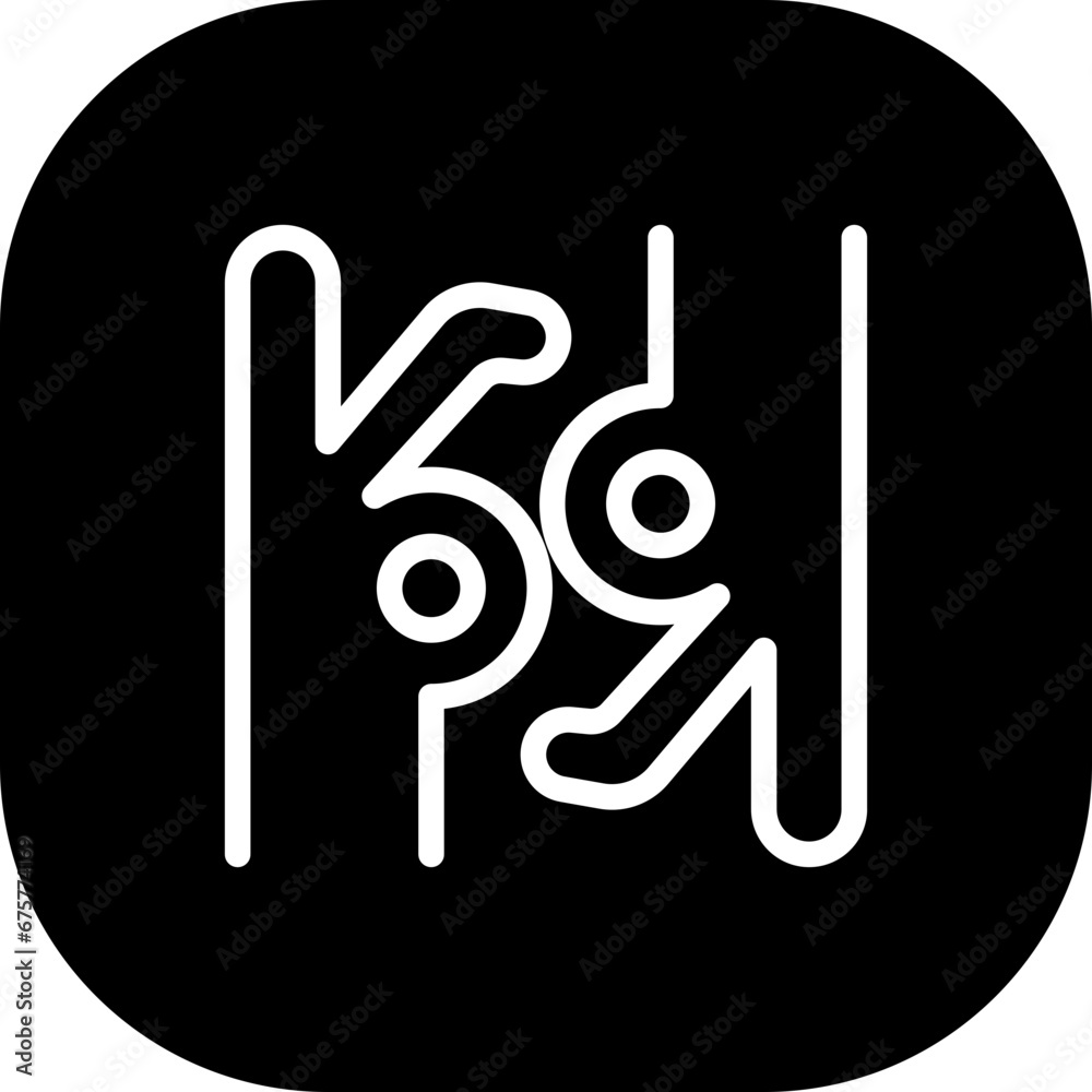 Sign language disability icon with black filled line outline style ...