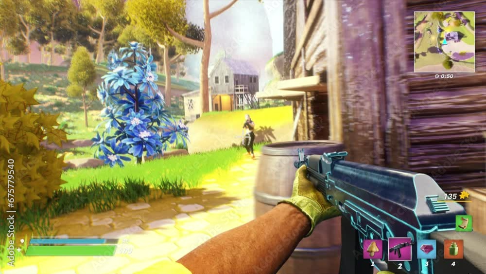 Video Stock Fake Game Character Shooting Online Opponents To Wing ...