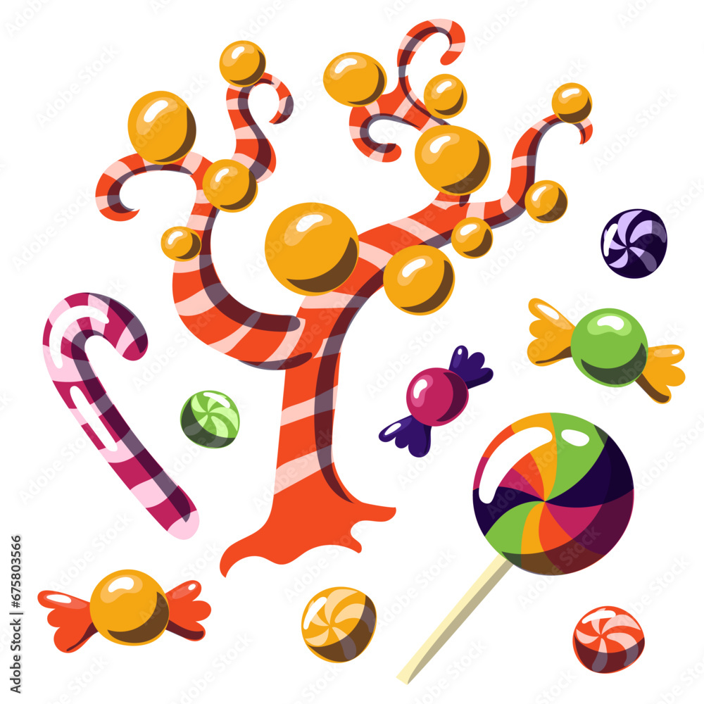 Set of fantastic candies from the creators of chocolate W. Caramel tree ...