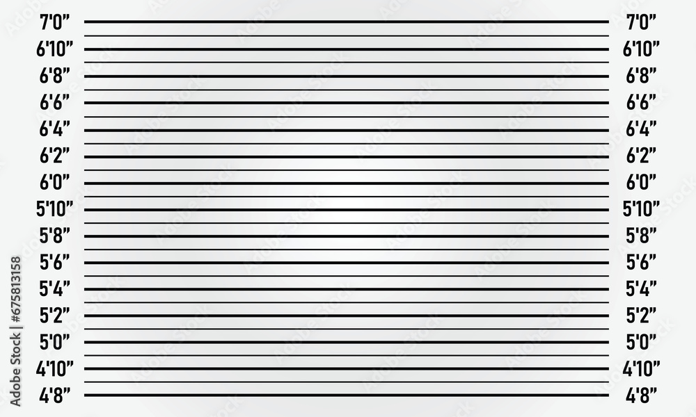 Photo background, criminal police mugshot with centimeter scale ...