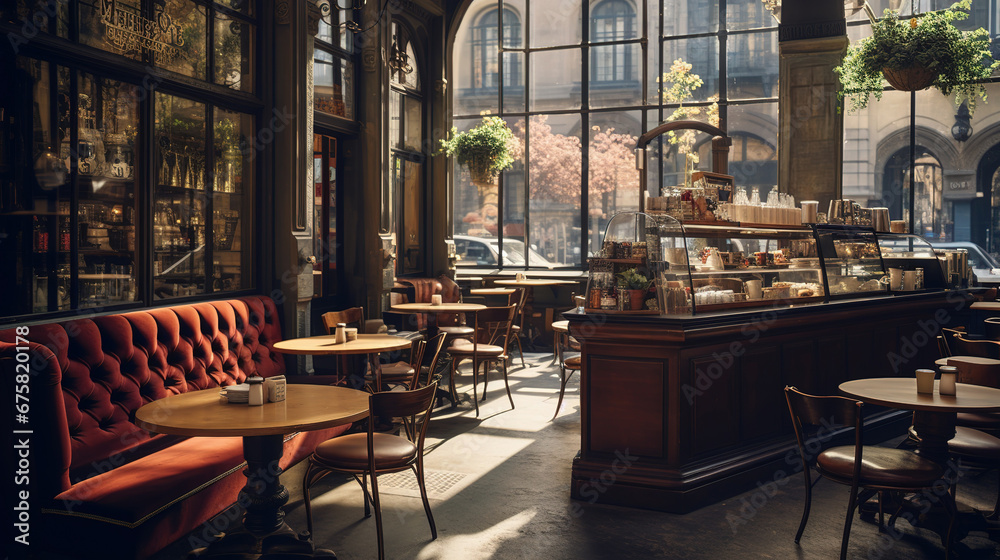 Corner Coffee Shop, Nestled within a Charming Vintage Building ...
