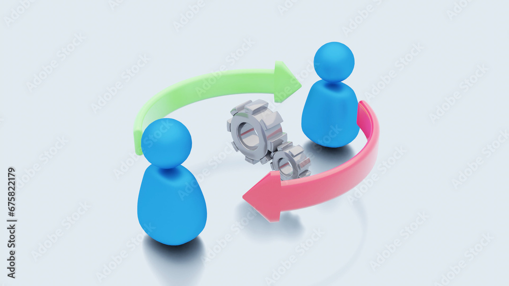 Employee turnover rate,Employee leave a company.Business management concept.3d icon symbol and ...