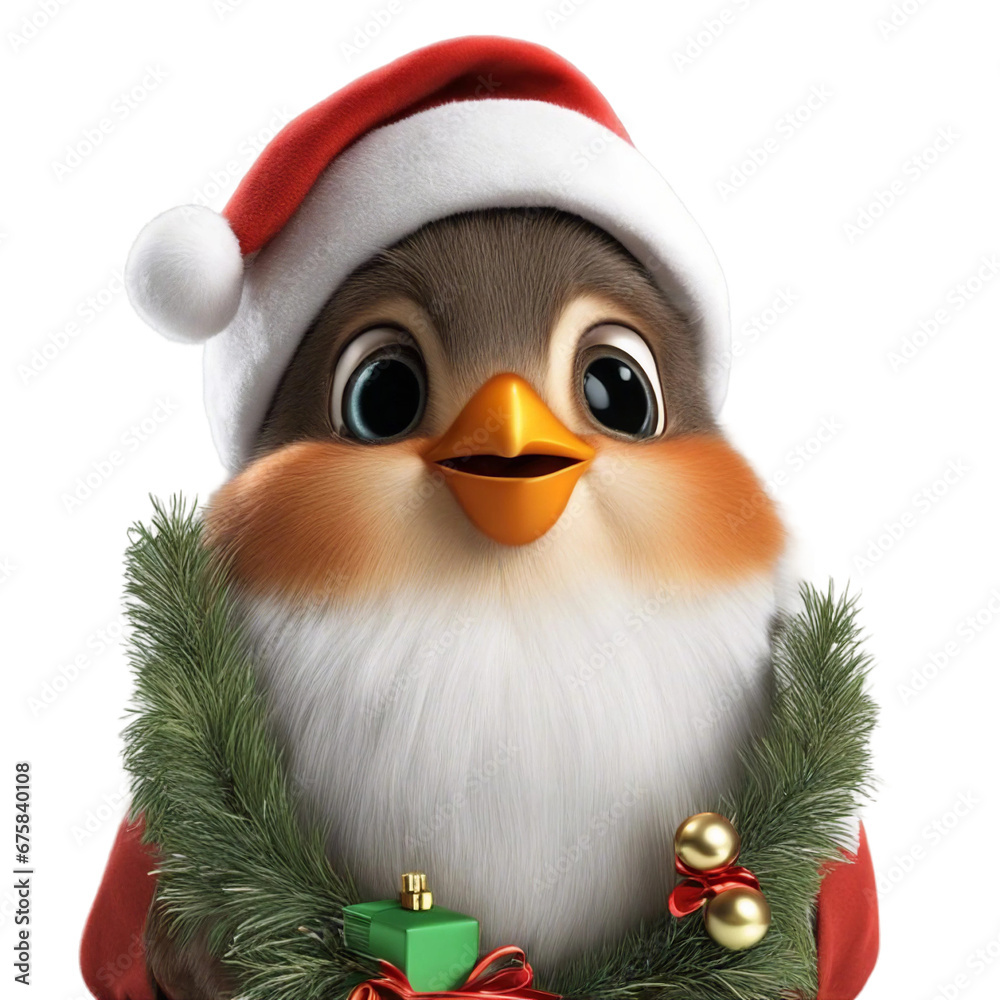 Christmas Robin Bird Clipart High Quality Printable Isolated on ...