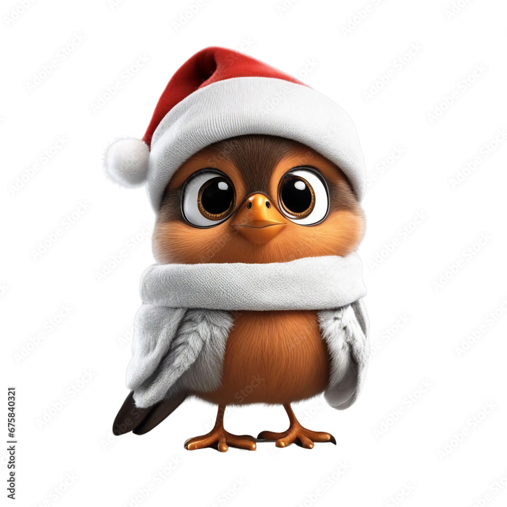Christmas Robin Bird Clipart High Quality Printable Isolated on ...