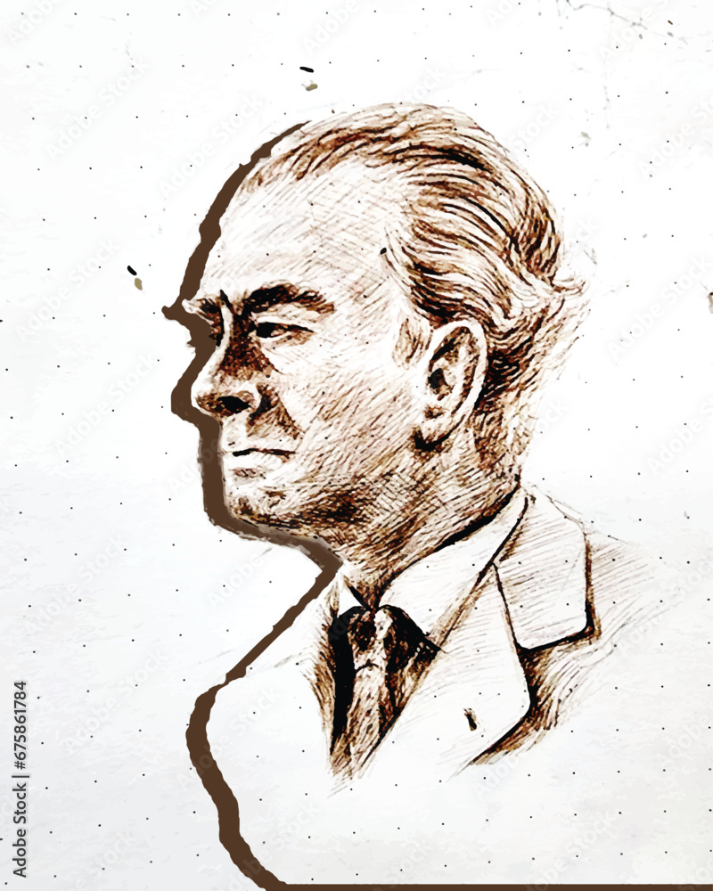 Head of adult men. Hand-made illustration.hand drawing picture, pencil ...